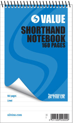 160 pages 5x8" Value Shorthand Spiral Notepad - Stationery Wholesale
