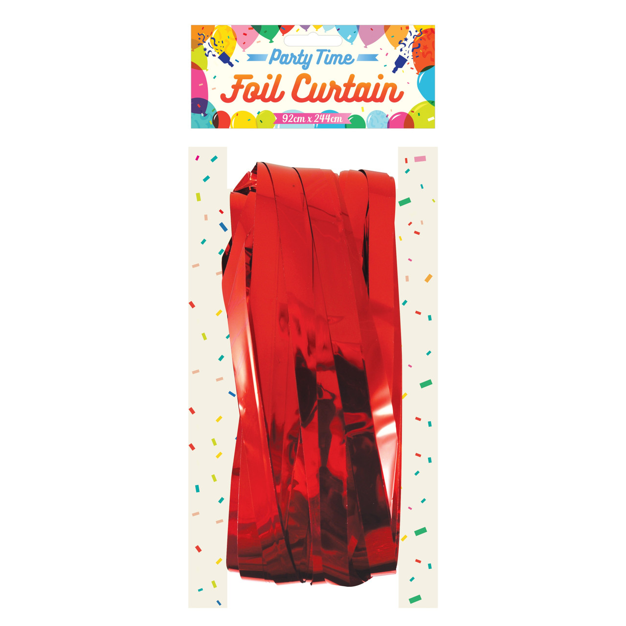 Red Foil Door Curtain (92x244cm) - Stationery Wholesale