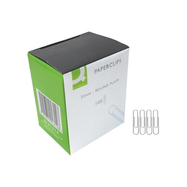 Box of 1000 Paperclips Plain 32mm (10 Packs of 100) - Stationery Wholesale