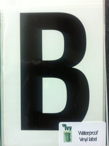 Waterproof Wheelie Bin Letter B Sticker - Stationery Wholesale