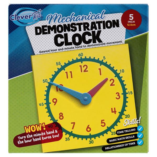 12.5cm Mechanical Demonstration Clock by Clever Kidz - Stationery Wholesale