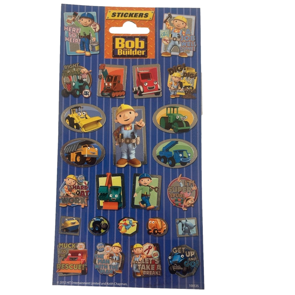 Bob The Builder Stickers Sheet - Stationery Wholesale