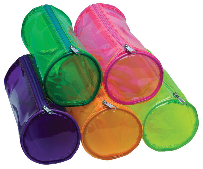 Clear View Cylinder Pencil Case - Stationery Wholesale