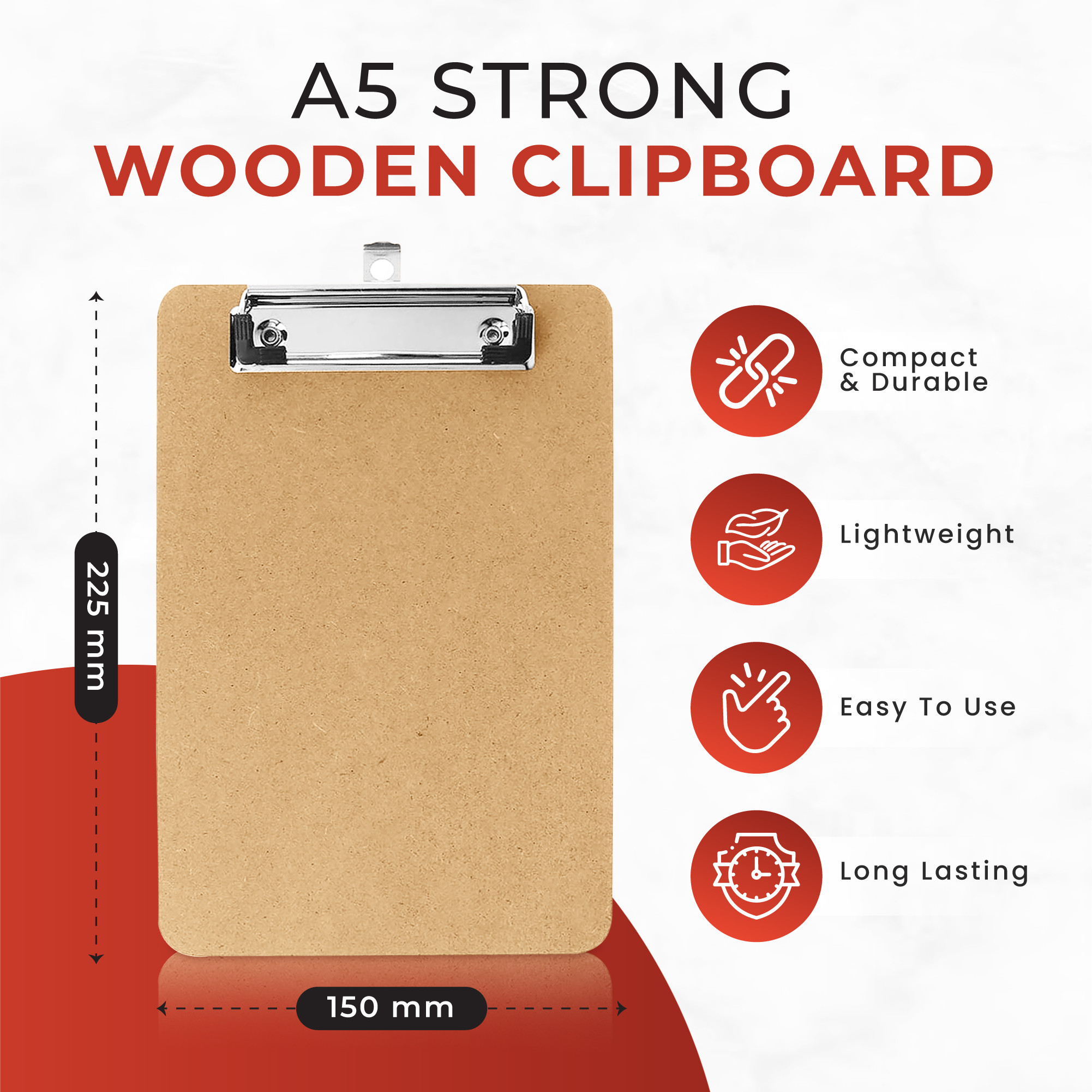 A5 Wooden Clipboard - Stationery Wholesale