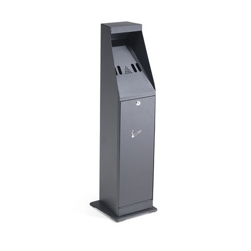Large Metal Free Standing Ash Tray with Lock and Floor Bolts ...