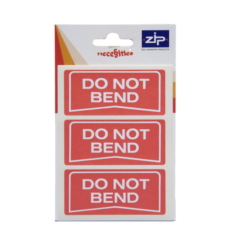 Pack of 21 Do Not Bend Labels - Stationery Wholesale