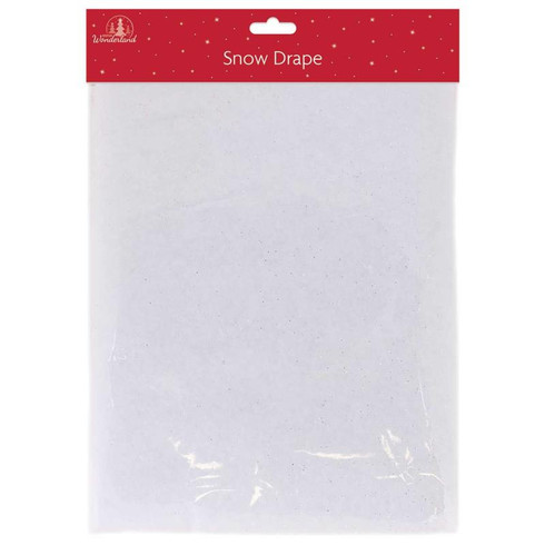 Christmas Snow Drape with Silver Glitter - Stationery Wholesale
