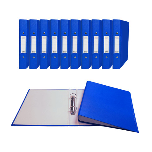 Pack of 20 A5 Blue Paper Over Board Ring Binders by Janrax - Stationery ...