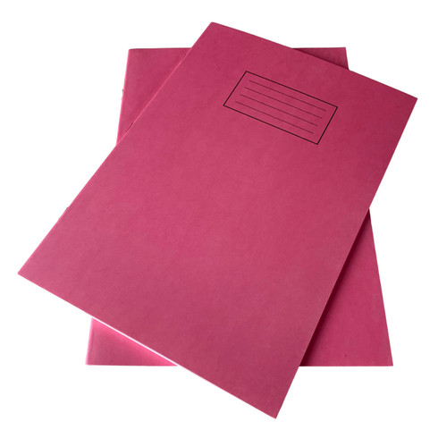 Pack of 25 Janrax A4 Pink 80 Pages Feint and Ruled Exercise Books ...