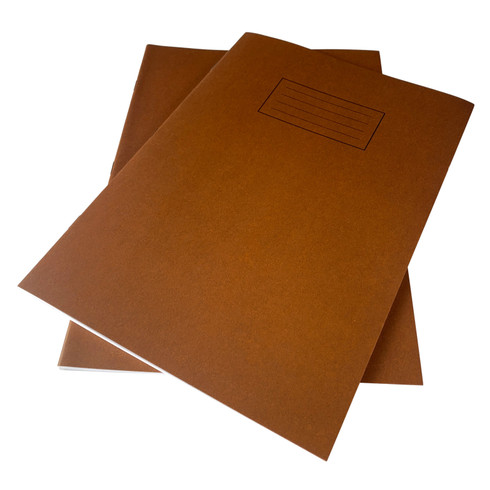 Pack of 25 Janrax A4 Brown 80 Pages Feint and Ruled Exercise Books ...