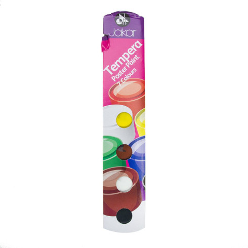 Pack of 7 Tempera Poster Paints 7 Colours - Stationery Wholesale