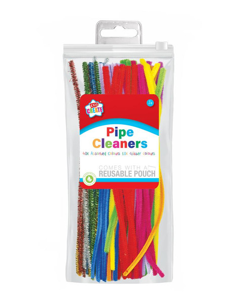 Pack of 50 Assorted Pipe Cleaners - Stationery Wholesale