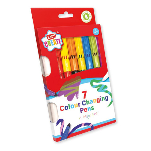 Pack of 7 Colour Changing Pens with Magic Pen - Stationery Wholesale