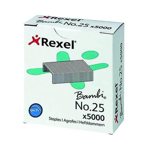 Pack of 5000 4mm Rexel No. 25 Staples - Stationery Wholesale