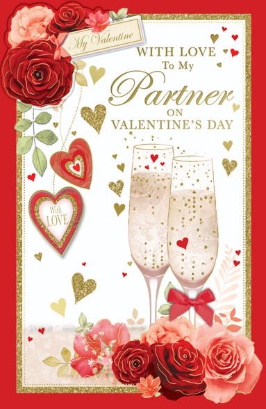 With Love to My Partner Valentine's Day Card - Stationery Wholesale