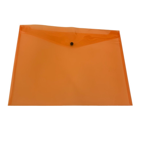 Pack of 12 Janrax A3 Orange Document Wallets - Button Stud Folder ...