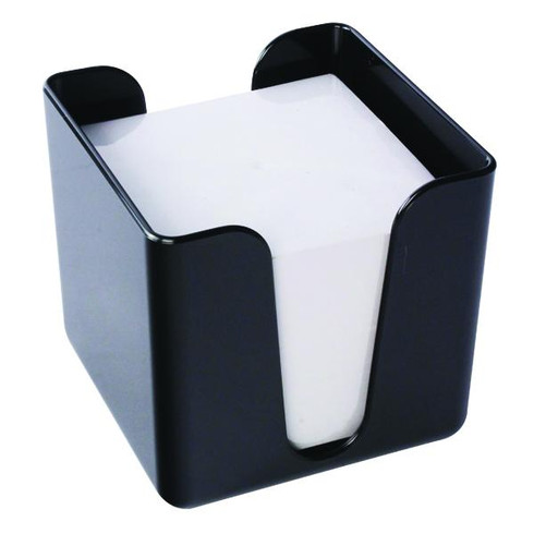 Q-Connect Memo Box Black (W102 x D102 x H95mm) - Stationery Wholesale