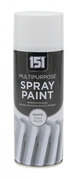 151 Multipurpose White Gloss Spray Paint 400ml - Stationery Wholesale