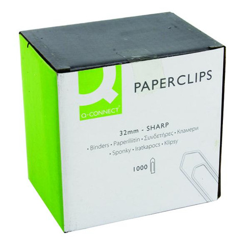Pack of 1000 No Tear 32mm Paper Clips - Stationery Wholesale