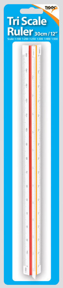 30cm/12 inch Triangular Scale Ruler - Stationery Wholesale