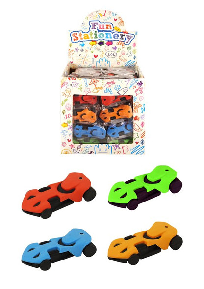 Pack of 48 Sports Car Erasers 5.8x3cm - Stationery Wholesale