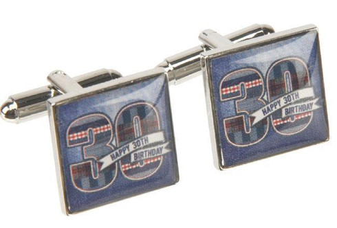 30th Birthday Cufflinks - Stationery Wholesale