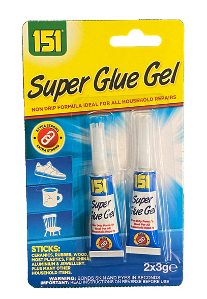 Pack of 24 Super Glues Gel 3gm - Stationery Wholesale