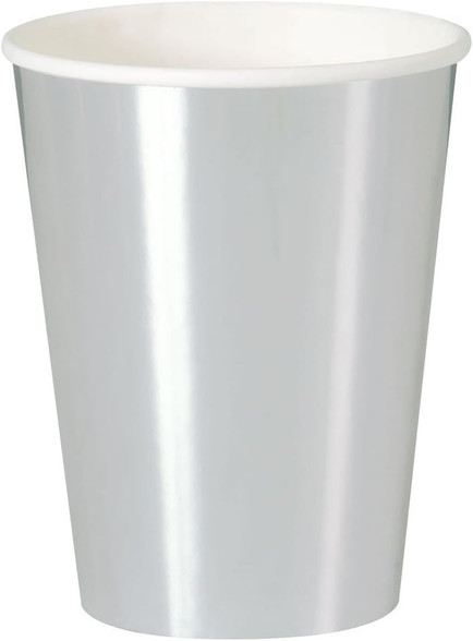 Pack of 8 Silver Foil Board 2oz Paper Cups - Stationery Wholesale
