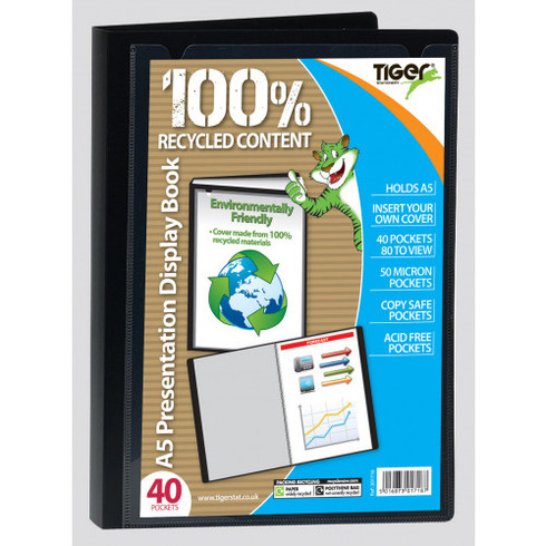 Tiger A5 40 Pocket Presentation Display Book - Stationery Wholesale