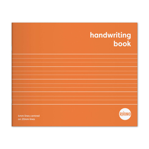 Rhino 6 x 8" 32 Page Orange Wide Lined Handwriting Book - Stationery ...