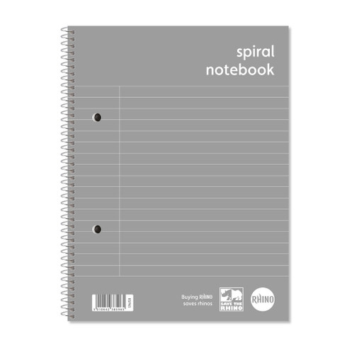Rhino A5+ 160 Pages 8mm Lined with Margin Spiral Softback Notebook ...
