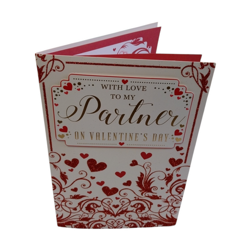 With Love To My Partner Classic Hearts Design Valentine's Day Boxed ...