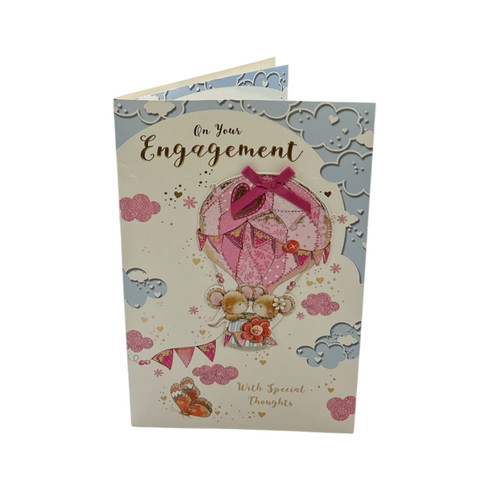 On Your Engagement Couple Mice In Hot Air Balloon Design ...