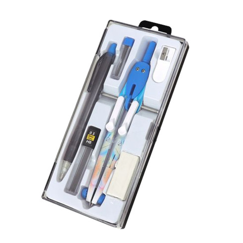 Metal Zinc Alloy Adjustable Compass Divider Math Set - Stationery Wholesale