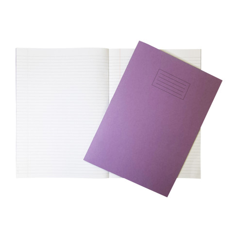 Janrax A4+ Purple 48 Page Feint Ruled and Margin Exercise Book WF Paper ...