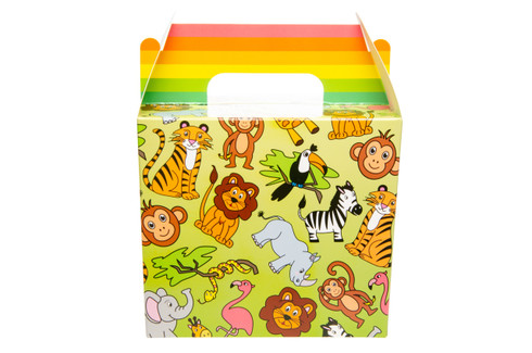 Pack of 12 Wild Animals Party Lunch Boxes - Stationery Wholesale