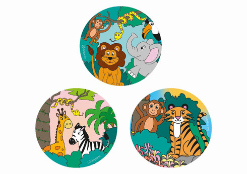 Pack of 48 Round Wild Animals Design Notebooks 8cm - Stationery Wholesale