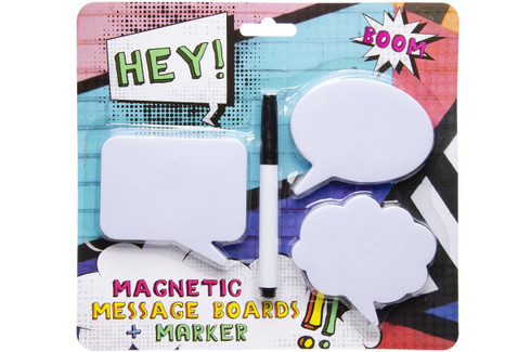 Pack of 12 Magnetic Message Boards With Marker - Stationery Wholesale