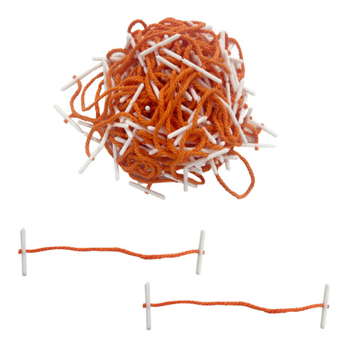 Pack of 1000 101mm Plastic End Orange Treasury Tags - Stationery Wholesale