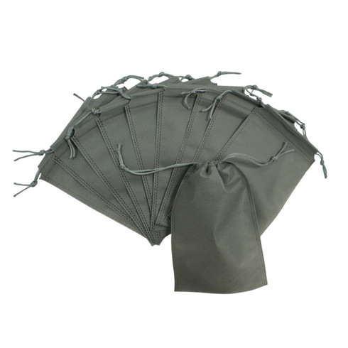 Pack of 25 Grey Coloured 27x20cm Non-Woven Drawstring Bags - Stationery ...