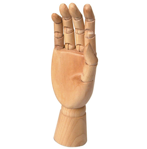 8" Wooden Right Hand Manikin - Stationery Wholesale