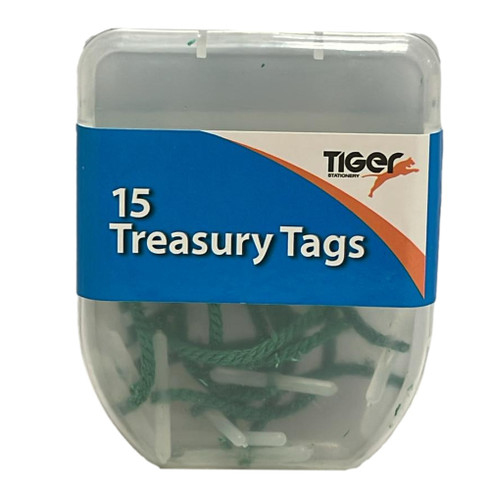 Pack of 15 Plastic Ended Treasury Tags - Stationery Wholesale