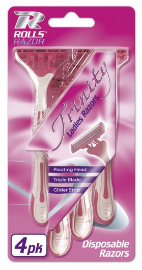 Pack of 4 Trinity Ladies Disposable Razors - Stationery Wholesale
