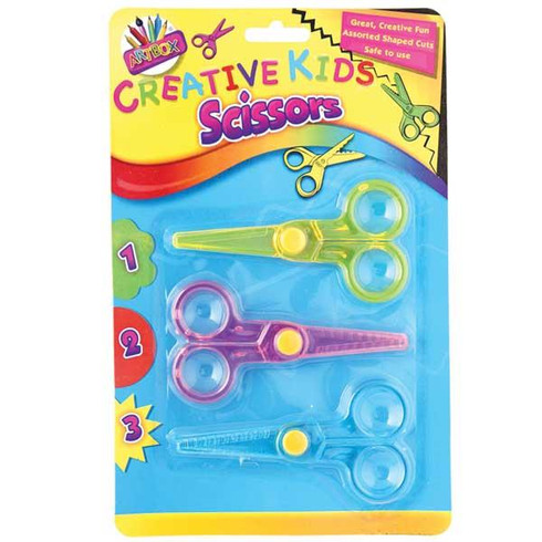 Pack of 3 Novelty Cut Safety Scissors - Stationery Wholesale