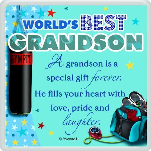World's Best Grandson Sentimental Fridge Magnet - Stationery Wholesale