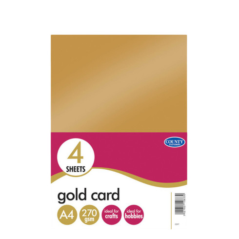 4 A4 Gold Card 270gsm - Stationery Wholesale