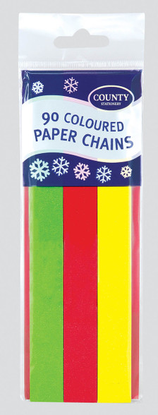 90 Coloured Paper Chains - Stationery Wholesale