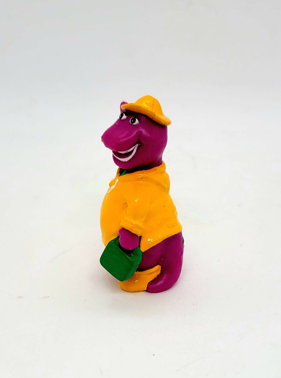 Barney and Friends 1993 Rainy Day Barney PVC Toy Figure