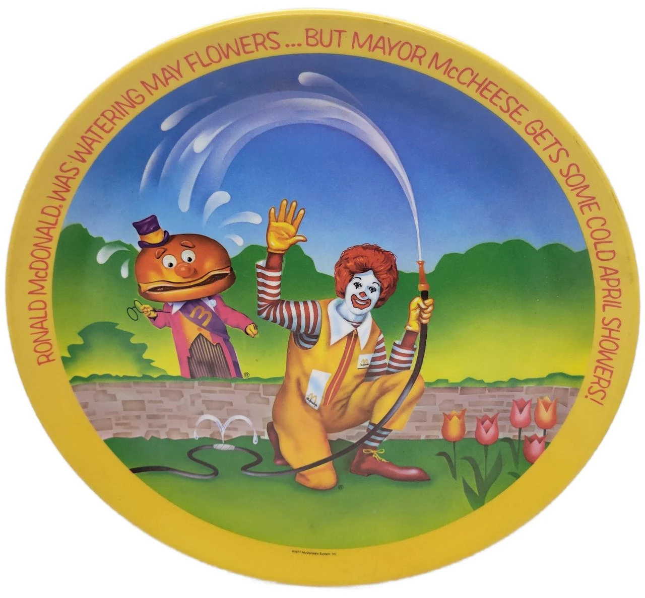 McDonald's 1977 Ronald McDonald and Mayor McCheese May Flowers Melamine ...