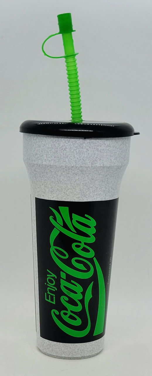 Coca-Cola Black Travel Cup with Green Enjoy Logo - Stylish & Collectible